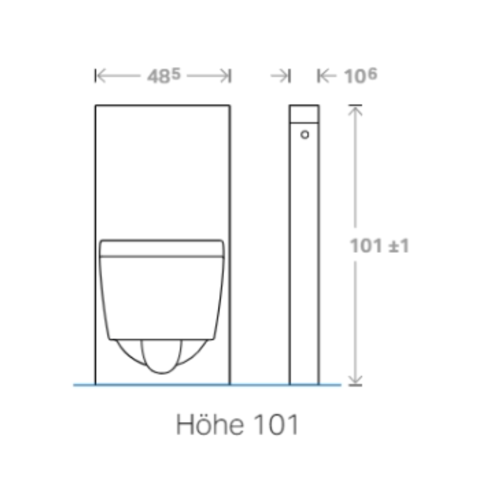 Geberit Monolith Sanitärmodul für Wand-WC, H:101cm - Swiss VFG Schweiz